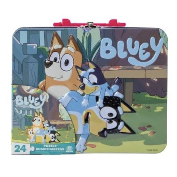 Spin Master | Games | Bluey Lunch Box Design 24 Piece Puzzle Case Bnwt ...